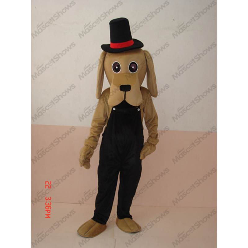 Top Hat Dog Mascot Costume Plush Adult Mascot Funny Costume - Mascotshows