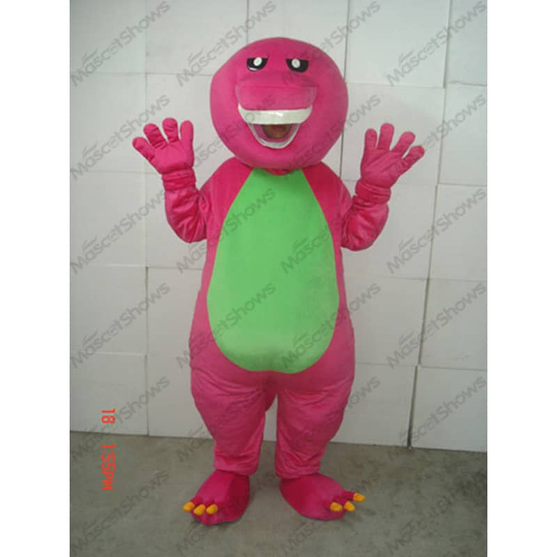 Barney The Dinosaur Mascot Costume Party Suit Dress Adult - Mascotshows