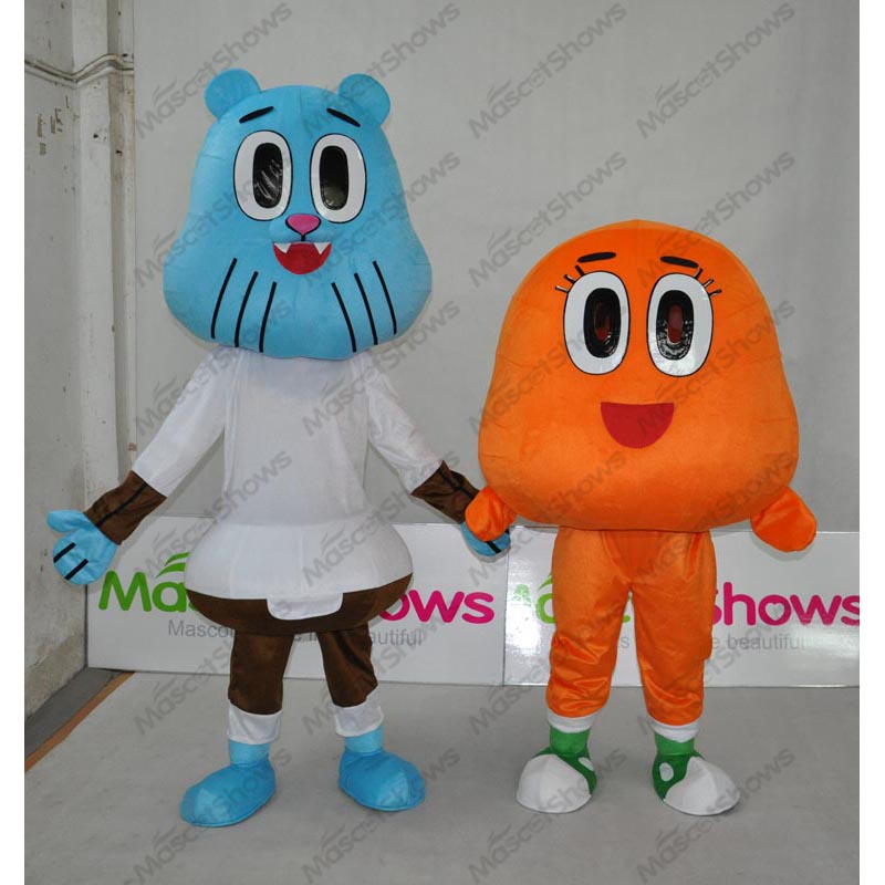 Blue Cat Mascot Costume and pet Cosplay Party Fancy Dress Suits Adult ...